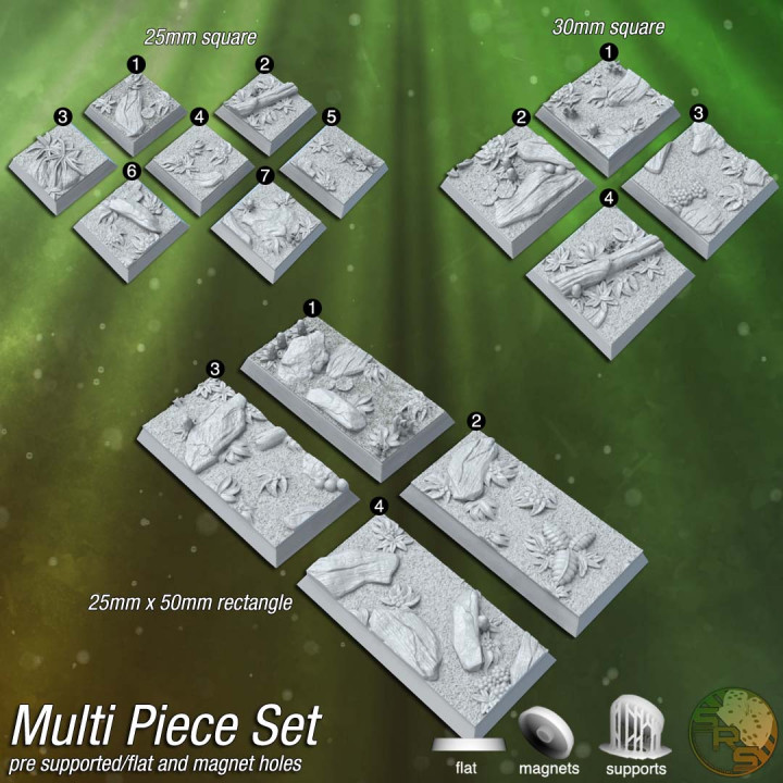 3D Printable Forest Bases (Old World) by SRS Studios