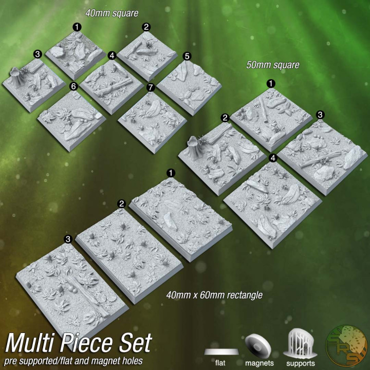 3D Printable Forest Bases (Old World) by SRS Studios