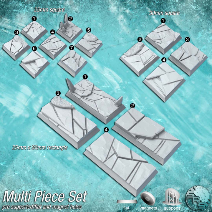 3D Printable Ice Bases (Old World) by SRS Studios