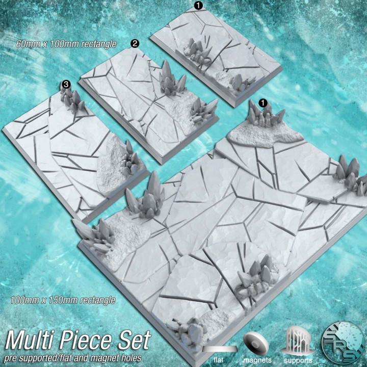 3D Printable Ice Bases (Old World) by SRS Studios
