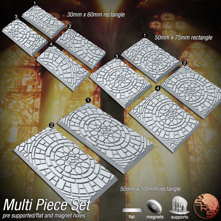 3D Printable Mosaic Bases (Old World) by SRS Studios