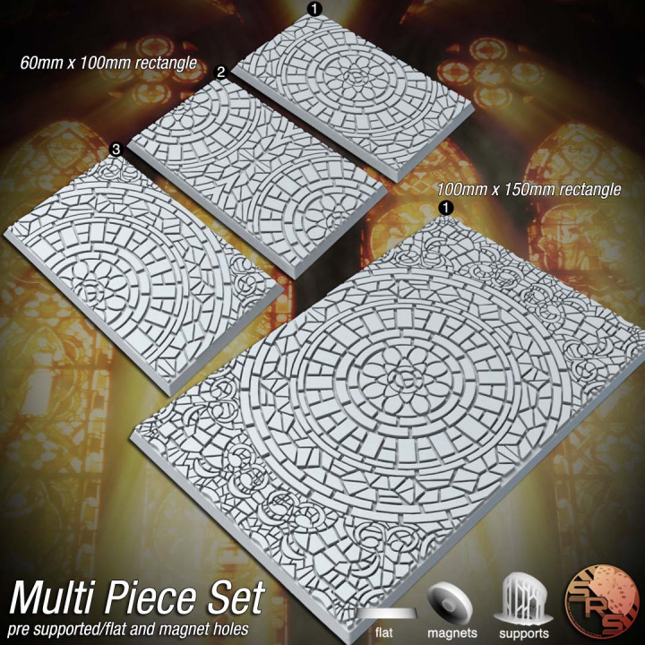 3D Printable Mosaic Bases (Old World) by SRS Studios