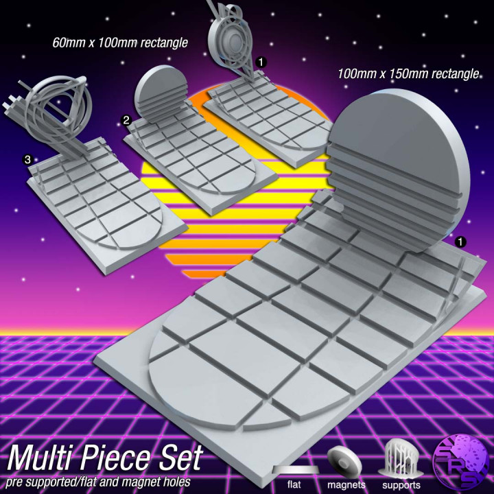 3D Printable Retrowave Bases (Old World) by Sync Ratio Systems