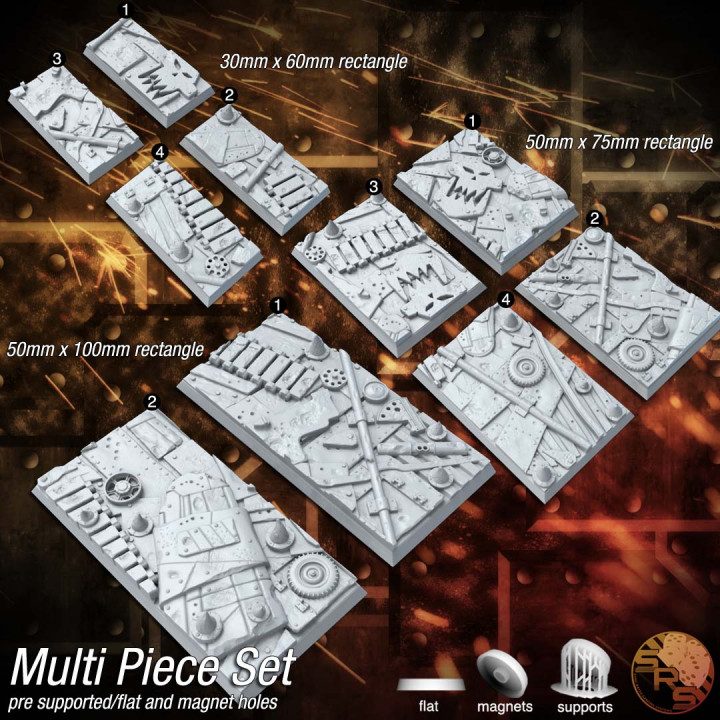 3D Printable Scrap Bases (Old World) by Sync Ratio Systems