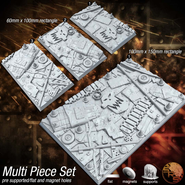 3D Printable Scrap Bases (Old World) by Sync Ratio Systems