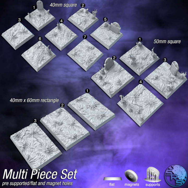 3D Printable Spirit Bases (Old World) by SRS Studios