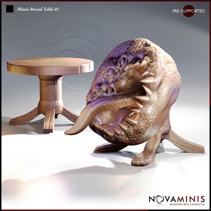 3D Printable Mimic Round Table 01 by NovaMinis