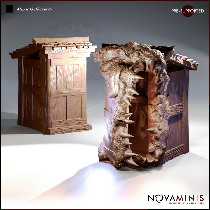 3D Printable Mimic Outhouse 01 by NOVAMINIS