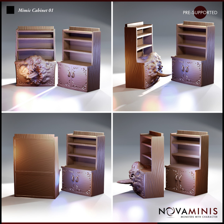 3D Printable Mimic Cabinet 01 by NOVAMINIS