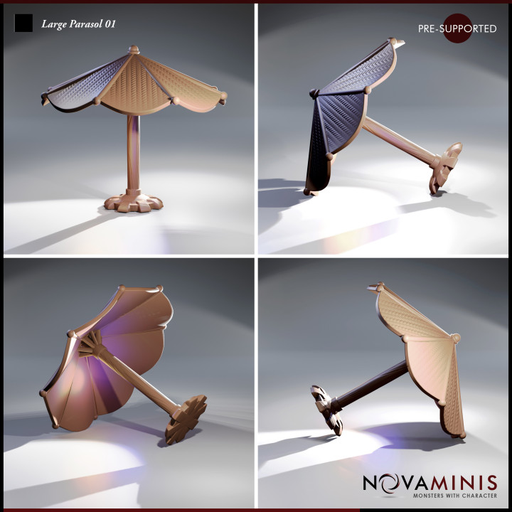 3D Printable Large Parasol 01 by NOVAMINIS