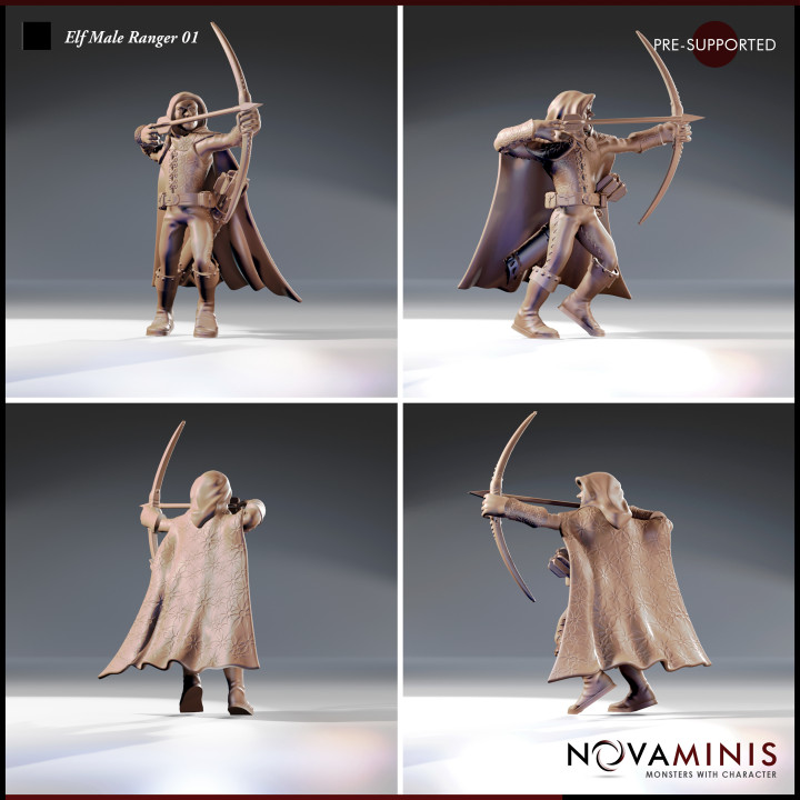 3D Printable Elf Male Ranger 01 by NovaMinis