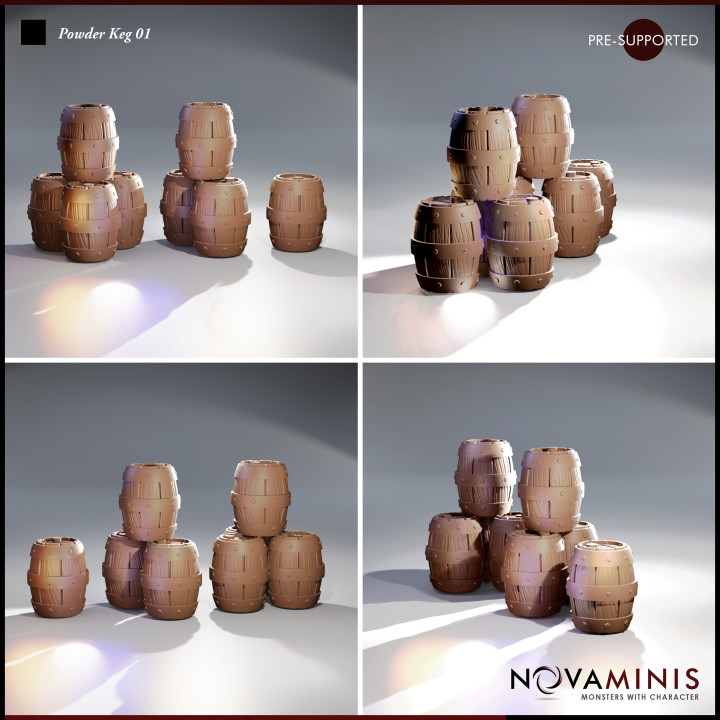 3D Printable Powder Keg 01 by NovaMinis
