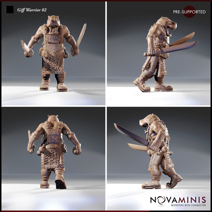 3D Printable Giff Warrior 02 by NOVAMINIS
