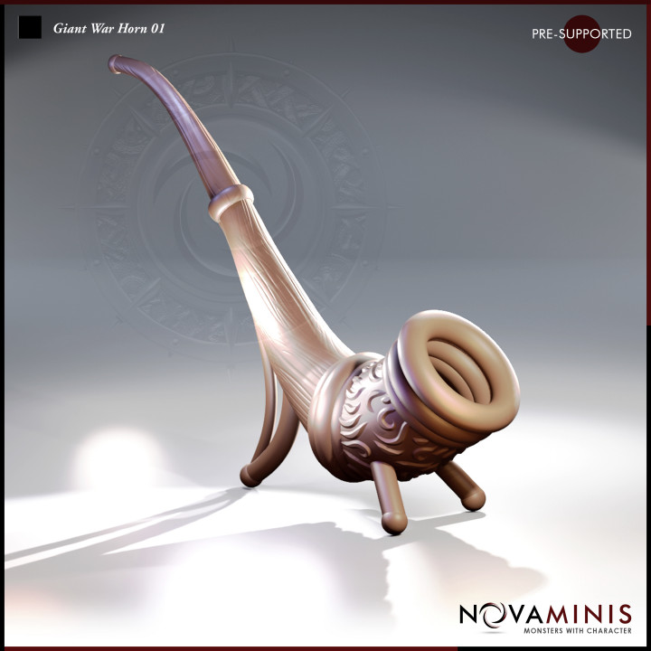 3D Printable Giant War Horn 01 by NovaMinis