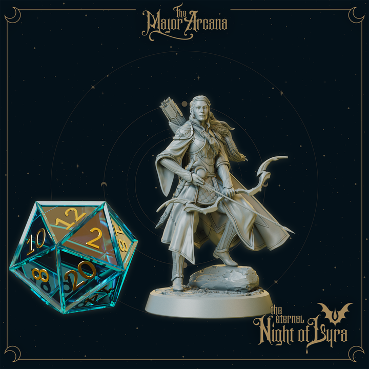 3D Printable Melian, the Silverlight - Elf Ranger by The Major Arcana