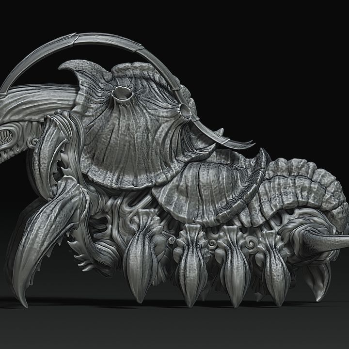 3D Printable Tyranids - Carnifex - Tyrant - Haruspex by TheGoodBrick