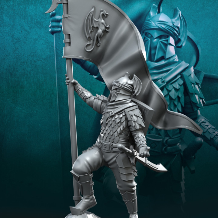 3D Printable Dragon Army Banner | Dragon Army | Fantasy by Davale Games