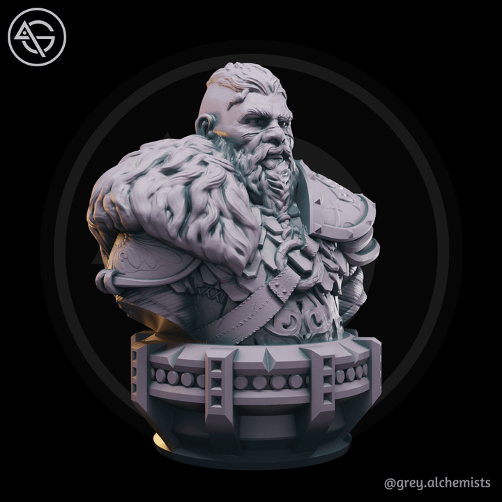 3D Printable Miniature Bust - Dwarf Durnir the Stonefist, DnD Minis ...
