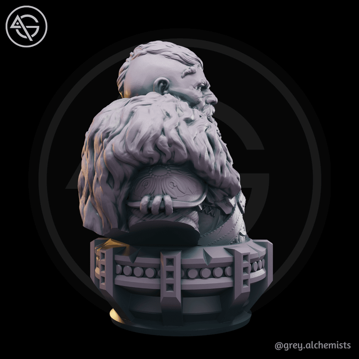 3D Printable Miniature Bust - Dwarf Durnir the Stonefist, DnD Minis ...