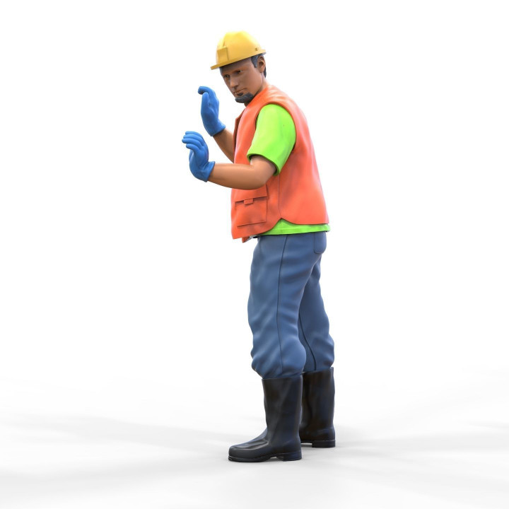 3D Printable N11 Construction worker by 3DP Miniatures