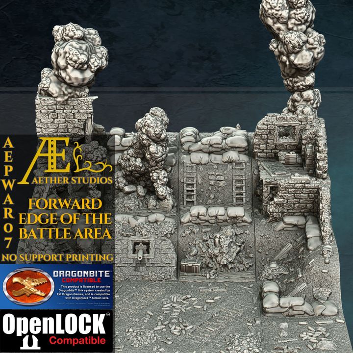 3D Printable AEPWAR07 - Forward Edge of the Battle Area by Aether Studios