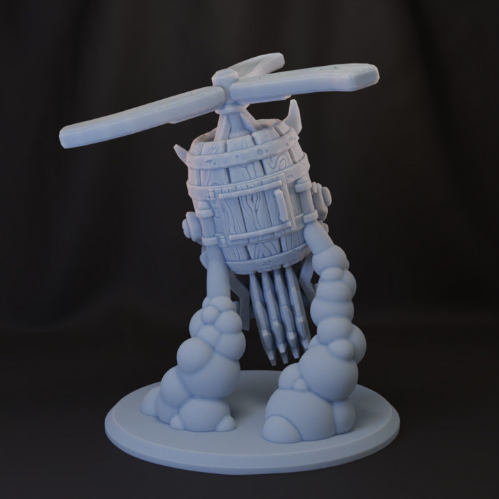 3D Printable Barrel Attack Kopter 1 by The Cackling Kobold Company