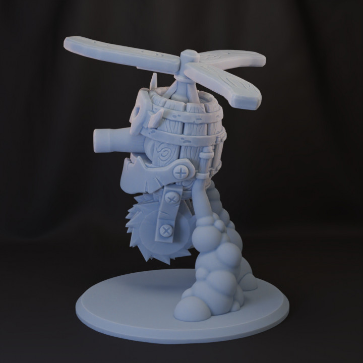 3D Printable Barrel Attack Kopter 1 by The Cackling Kobold Company