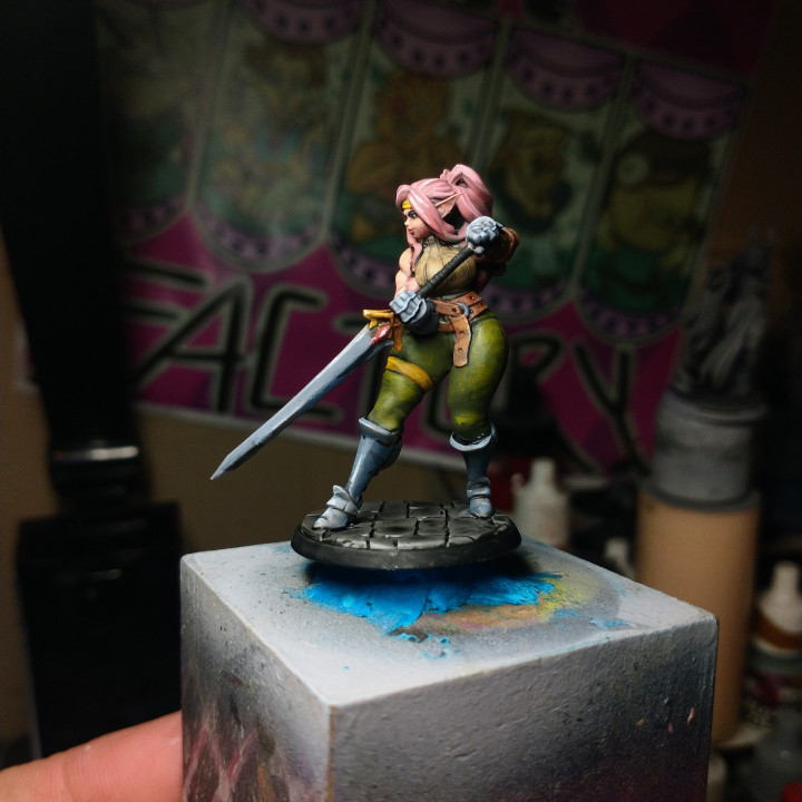 3D Print of Sybil the Elf Warrior by Daubergoblin