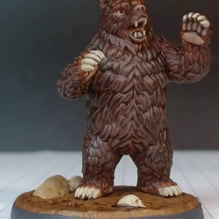 3D Print of Raging bear by wyattofearp