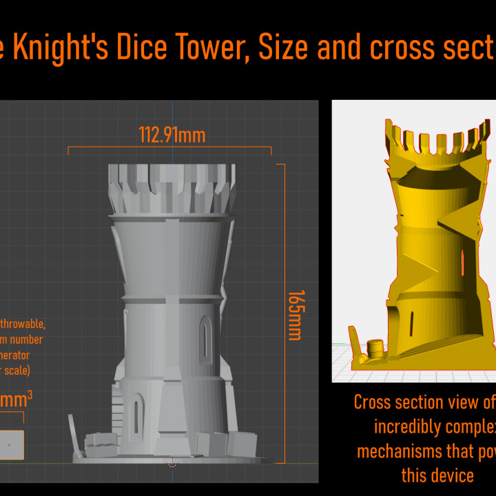 3D Printable The Knight's Dice Tower - STL version by Adam Freeman