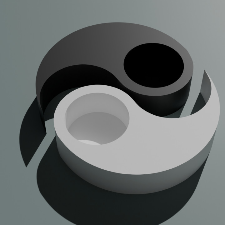 3D Printable BOUGEOIR YIN YANG by Benjamin Noyel