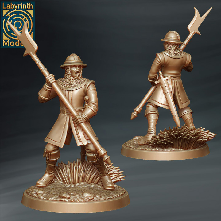 3D Printable Sheriff of Nottingham and Guards - 32mm scale by Labyrinth ...