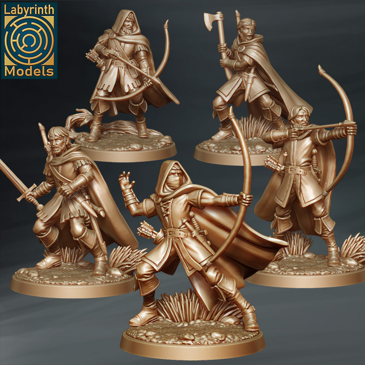 3D Printable Sherwood Outlaws - 32mm scale by Labyrinth Models