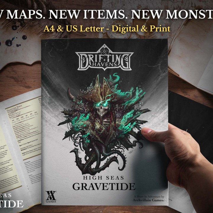 3D Printable Archvillain Adventures - High Seas - Gravetide by ...