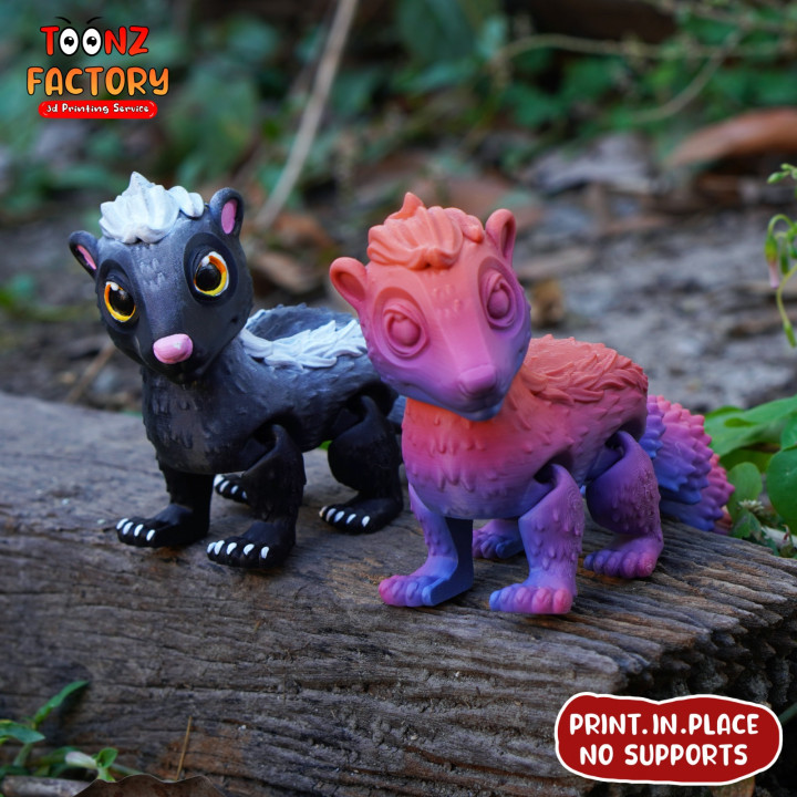 3D Printable Flexi Skunk by Toonz Factory