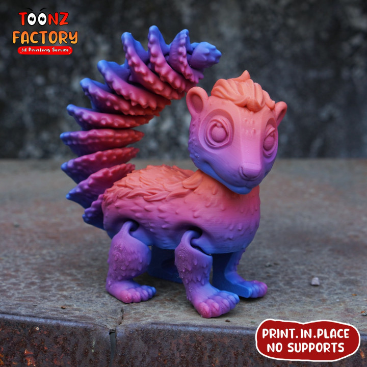 3D Printable Flexi Skunk by Toonz Factory