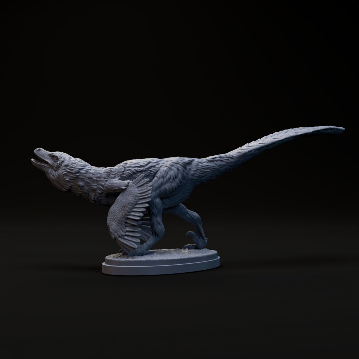 3D Printable Velociraptor sneaking up1-20 scale pre-supported dinosaur ...