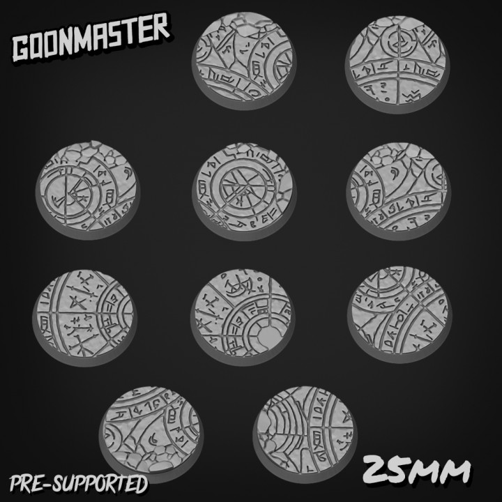 3D Printable Occult Circle Carving Base Set by Goon Master