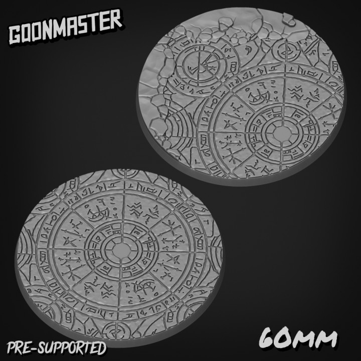 3D Printable Occult Circle Carving Base Set by Goon Master