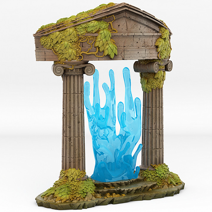 3D Printable ANCIENT GREEK PORTAL WITH ITS WATER WALL EFFECT by ...