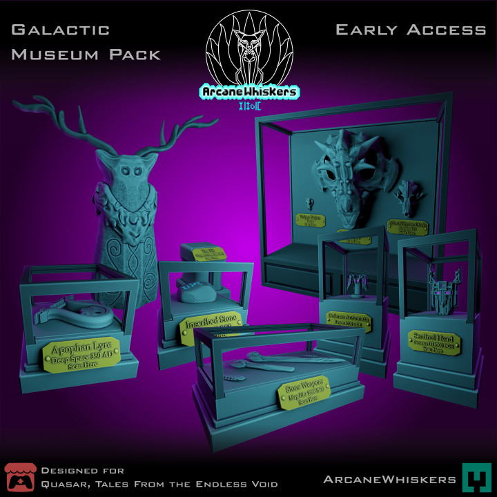 3D Printable Galactic museum pack by Arcane Whiskers