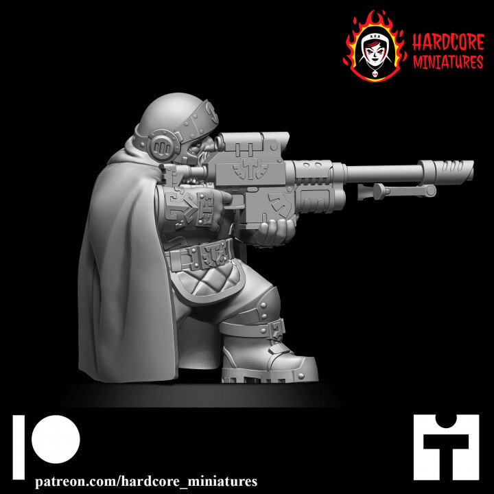 3D Printable Veteran Dwarf with Sniper Rifle and Grenade Launcher by ...