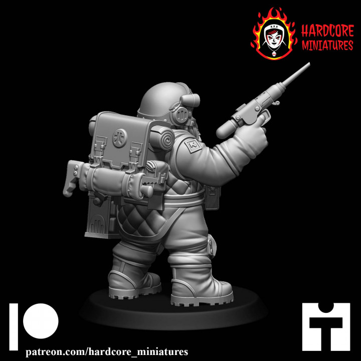 3D Printable Dwarf Medic Standing by Hardcore Miniatures