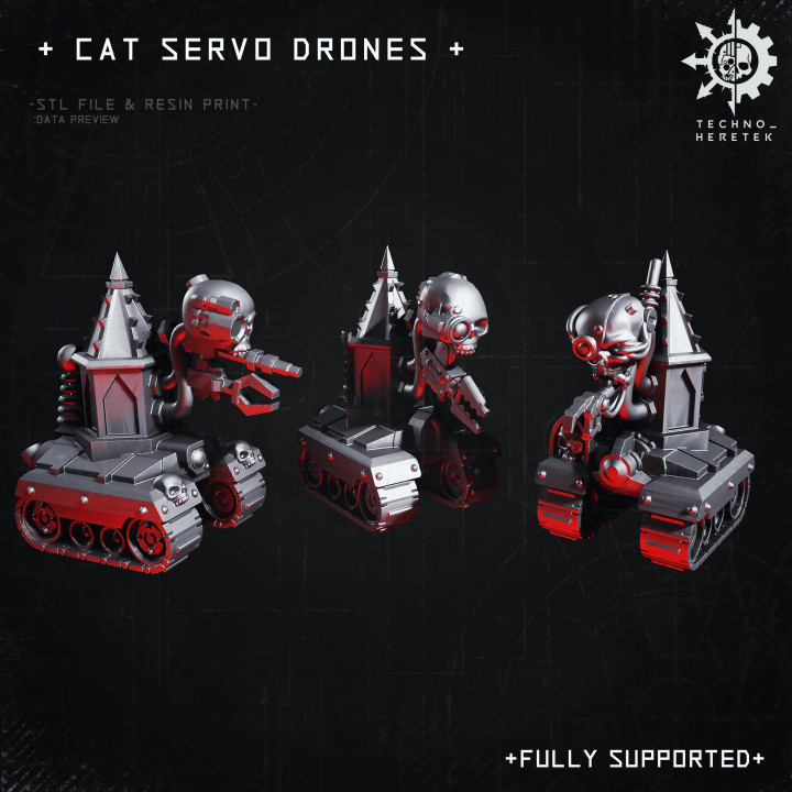 3D Printable C.A.T Servo Drones - for Wh40k Space hulk by TECHNO_HERETEK