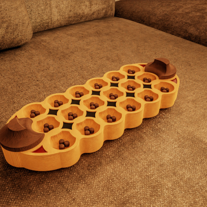 3D Printable Gabata - Board Game by Lazy Bear