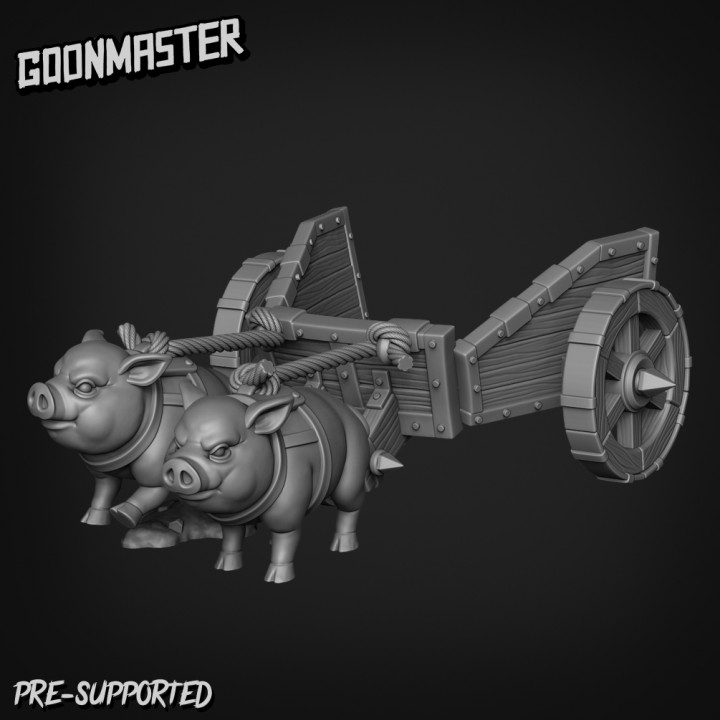 3D Printable Pig War Barrow Bundle by Goon Master