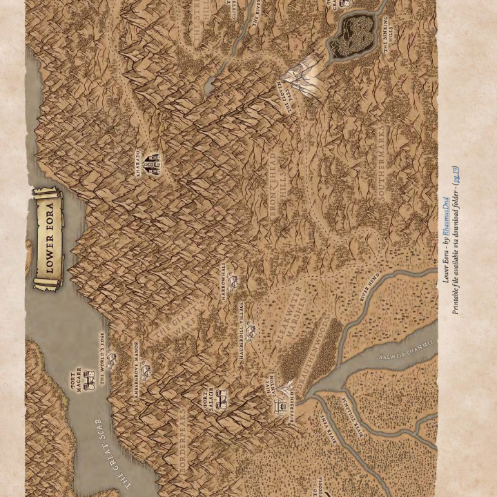 3D Printable PDF - Scorched Earth (5e Setting Guide) by Mammoth Factory