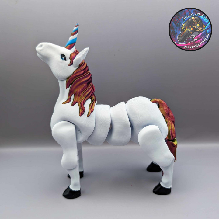 3D Printable Flexi Unicorn by Kirsten M