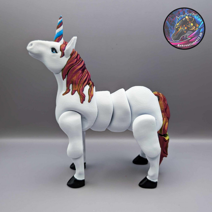 3D Printable Flexi Unicorn by Kirsten M