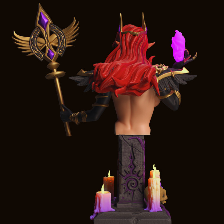 3D Printable Nocturne Shadow_ Topless_Bust by HoldMyMiniatures